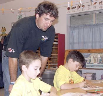 Sadler enjoys visiting students at Poplar Elementary School | Schools ...