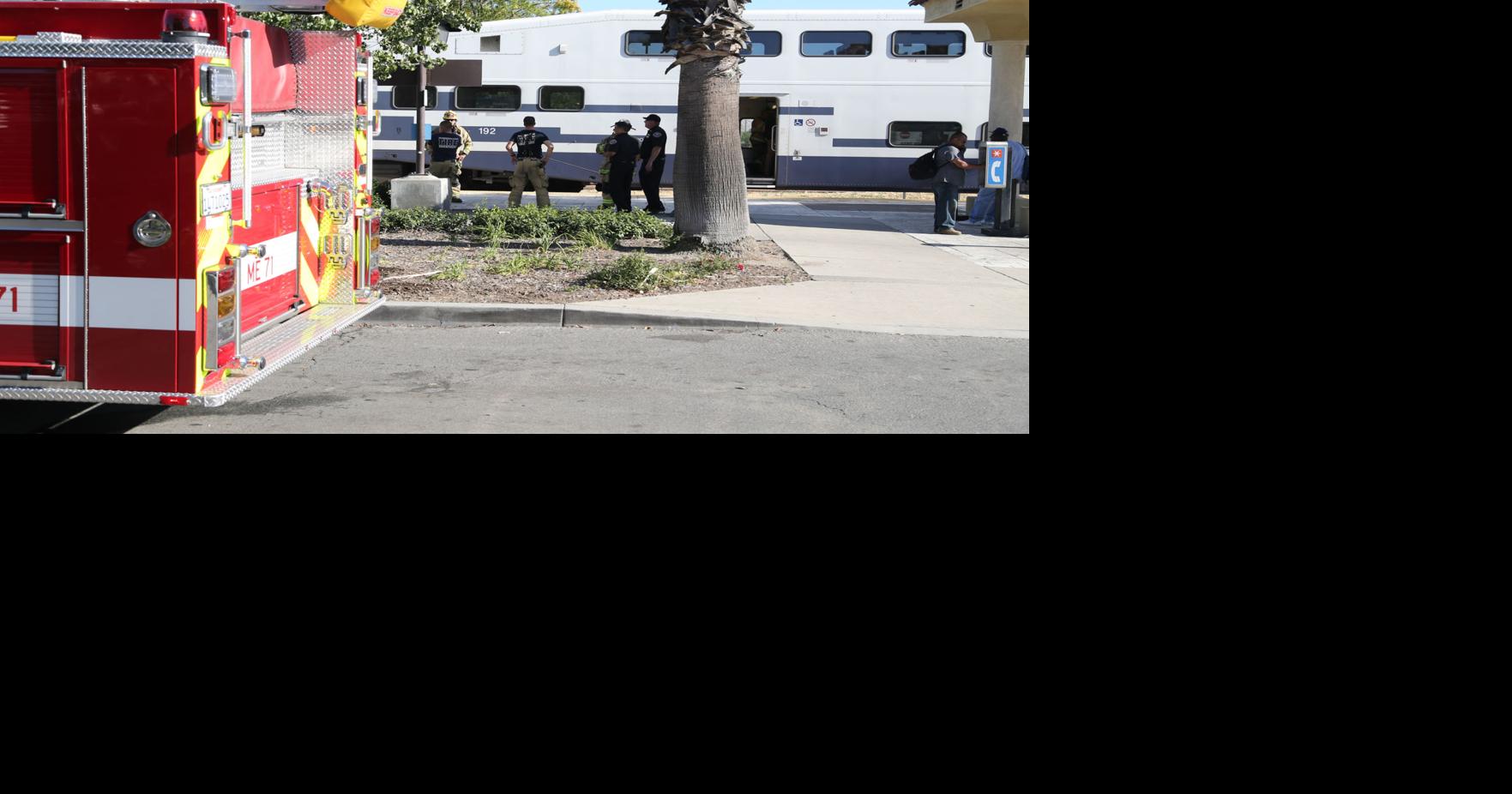 Small debris fire causes train to be delayed briefly at Fontana ...