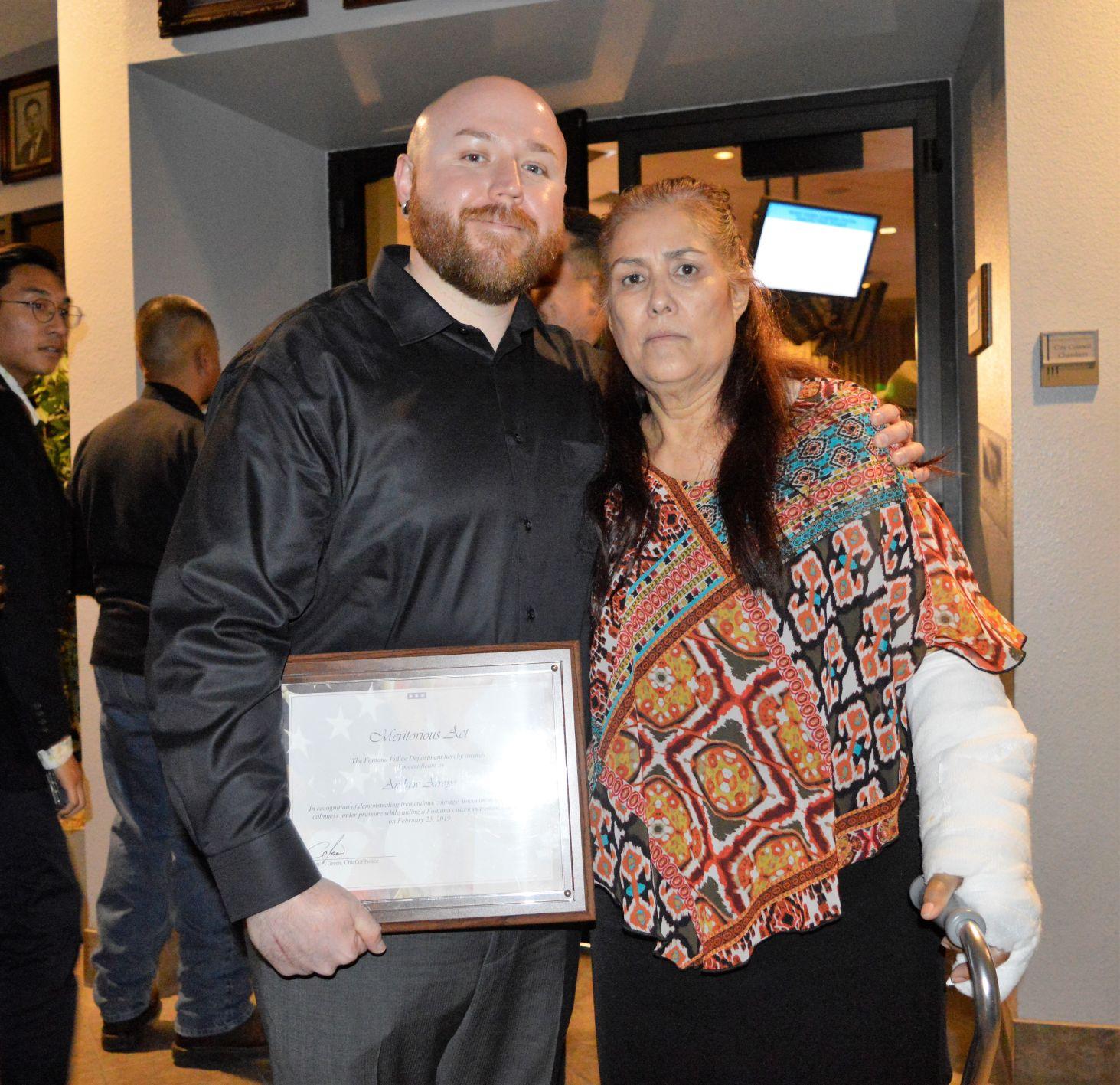 City Council honors UPS driver whose heroic actions saved Fontana woman ...