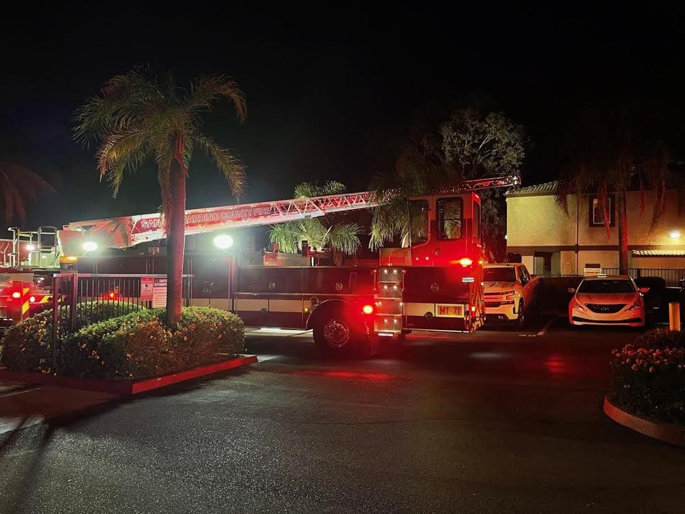 Firefighters extinguish fire which had erupted at building in Fontana ...