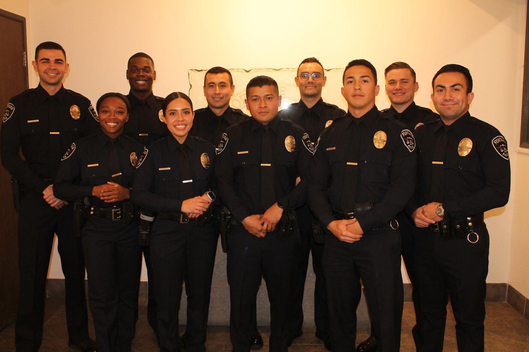 Ten new Fontana Police Department officers are sworn in during City ...
