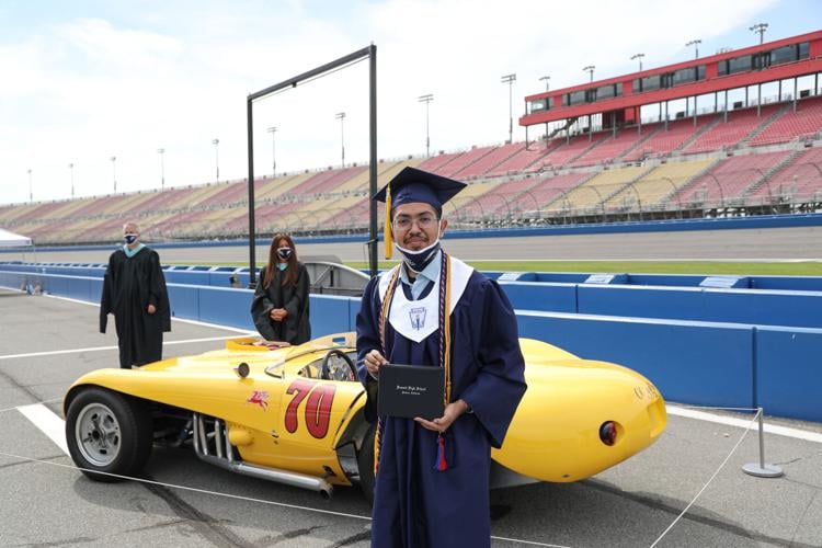 Summit High School holds historic graduation ceremony at speedway ...