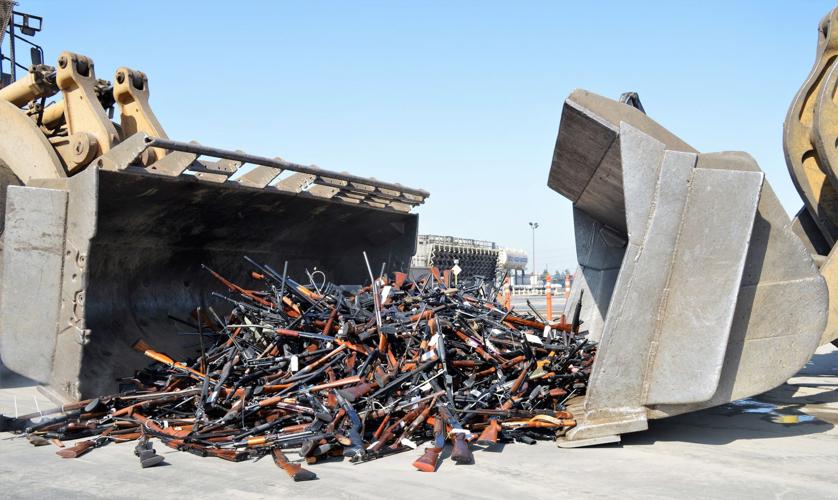 Gerdau Steel Mill melts 3,566 guns into metal, which will be used to ...