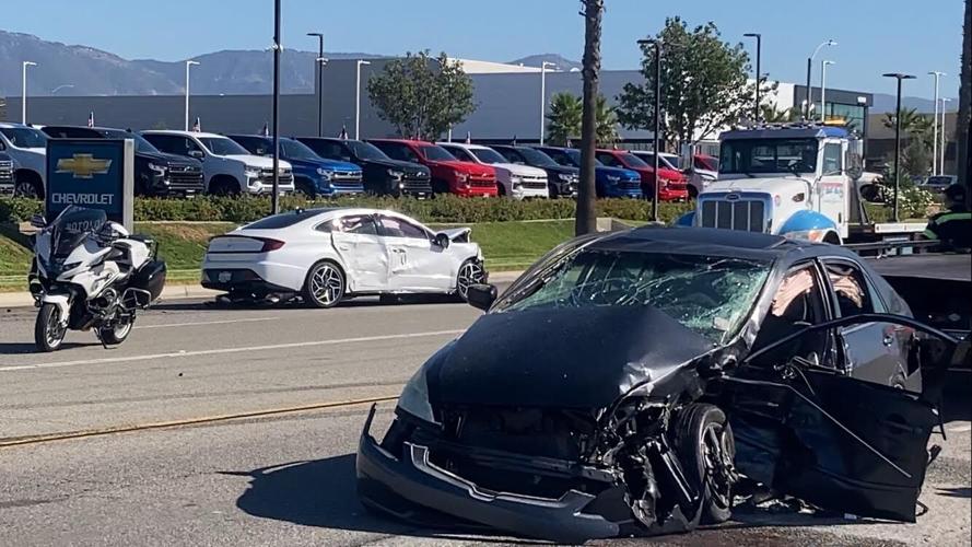 Two persons are injured in traffic collision in northern Fontana on Oct ...