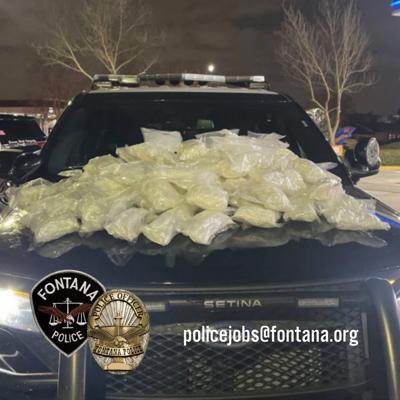 Officer finds about 100 pounds of suspected methamphetamine inside car in Fontana | News ...