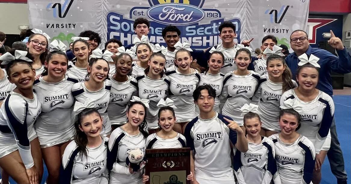 Summit High School cheer squad wins third straight CIF championship ...
