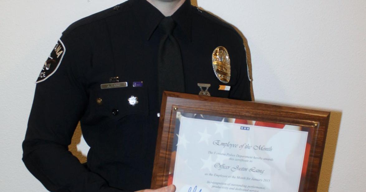 Officer Justin Laing honored by P.D. for his professional behavior in ...