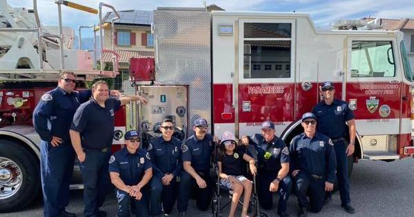 Firefighters pay special visit to friend who is battling brain cancer ...