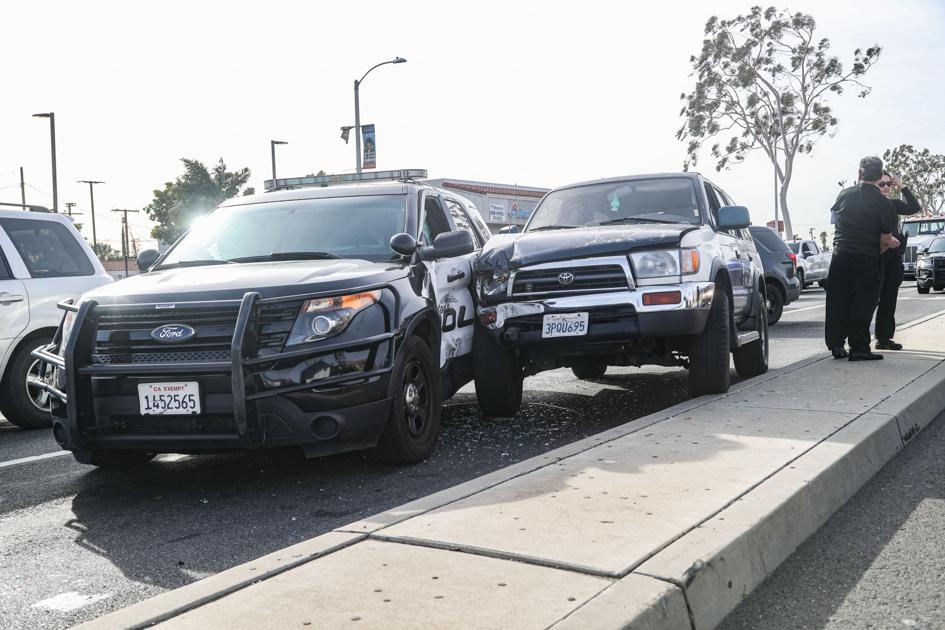 Fontana Police Department vehicle is involved in collision | News ...