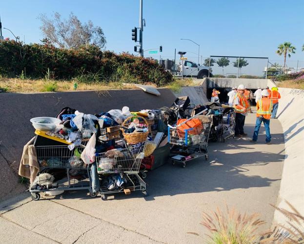 Authorities clean up two large homeless encampments in Rancho Cucamonga ...
