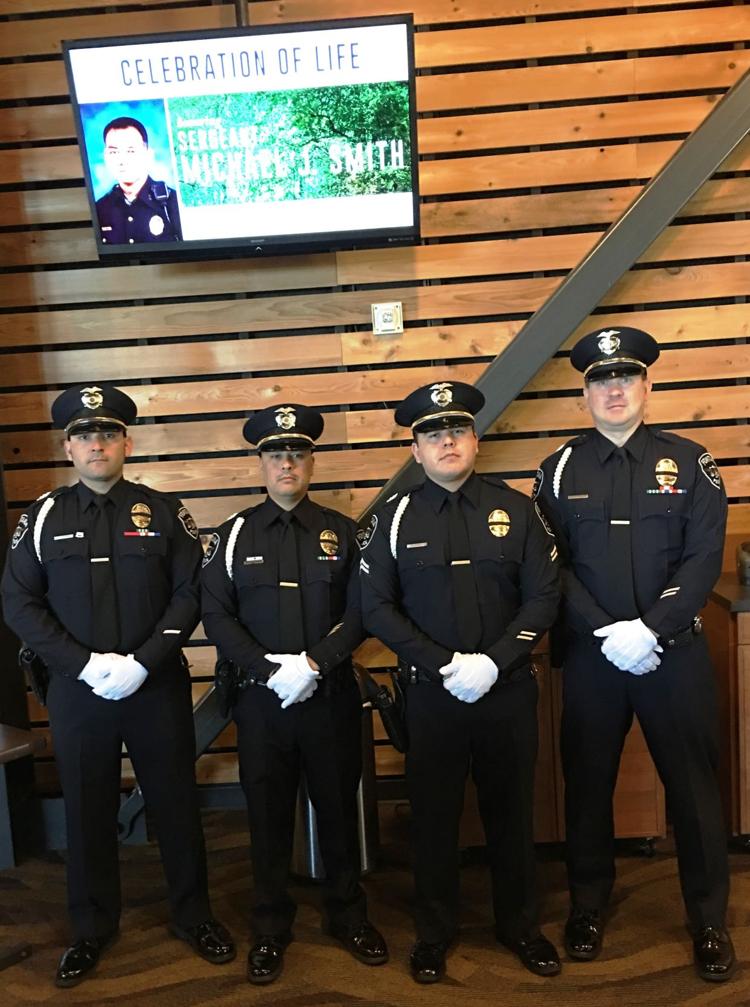 Fontana Police Department Honor Guard members attend memorial services ...