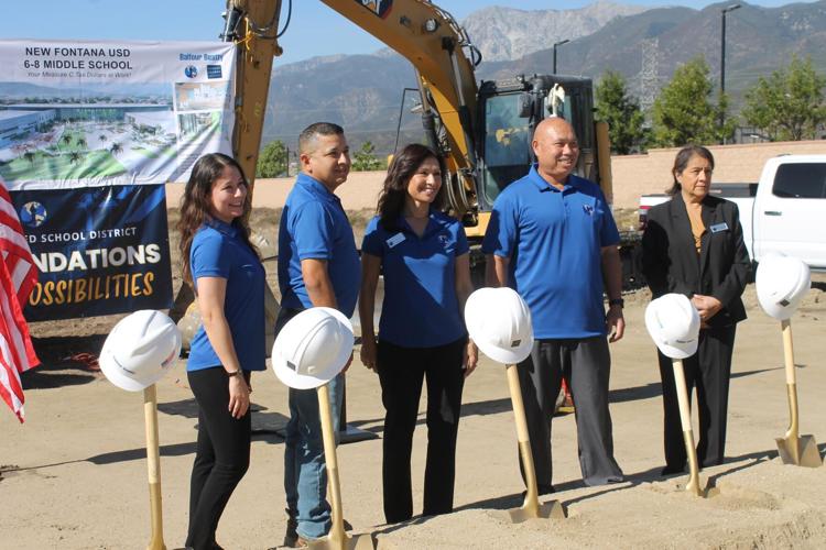 Groundbreaking is held for new middle school in northern Fontana | News ...