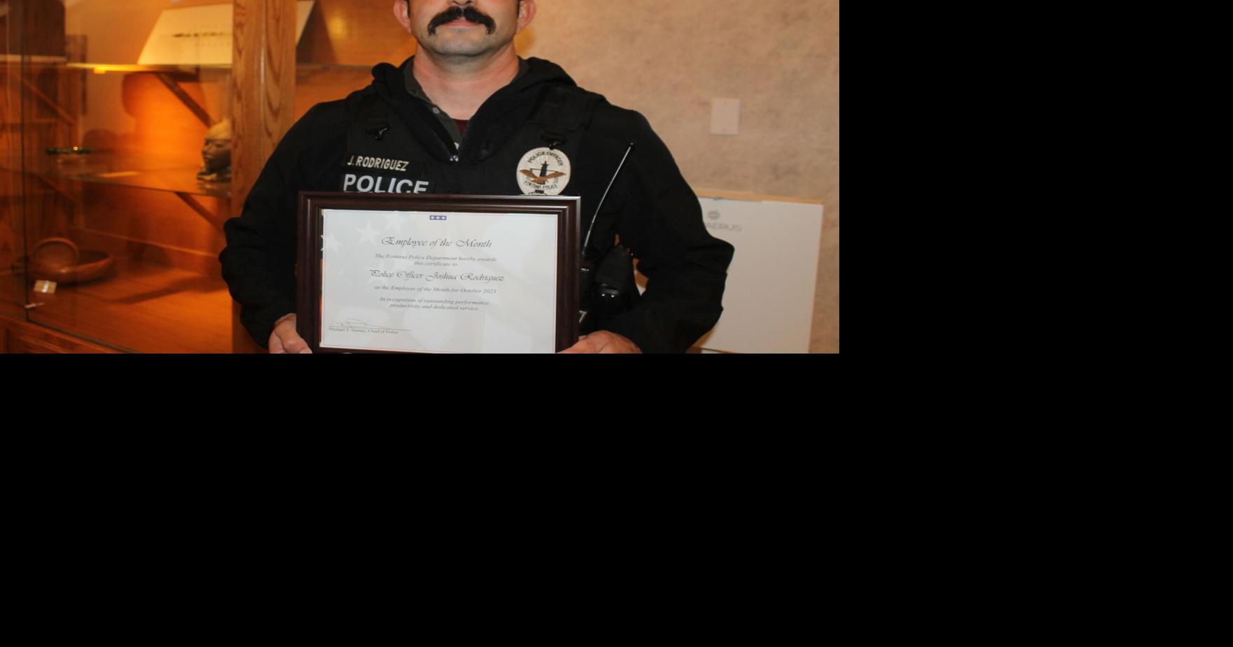 Officer Joshua Rodriguez is honored for his work in stopping alleged ...