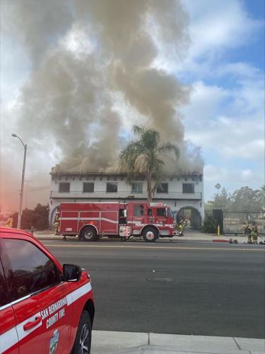 Two-alarm fire burns San Bernardino commercial building | Inland Empire ...