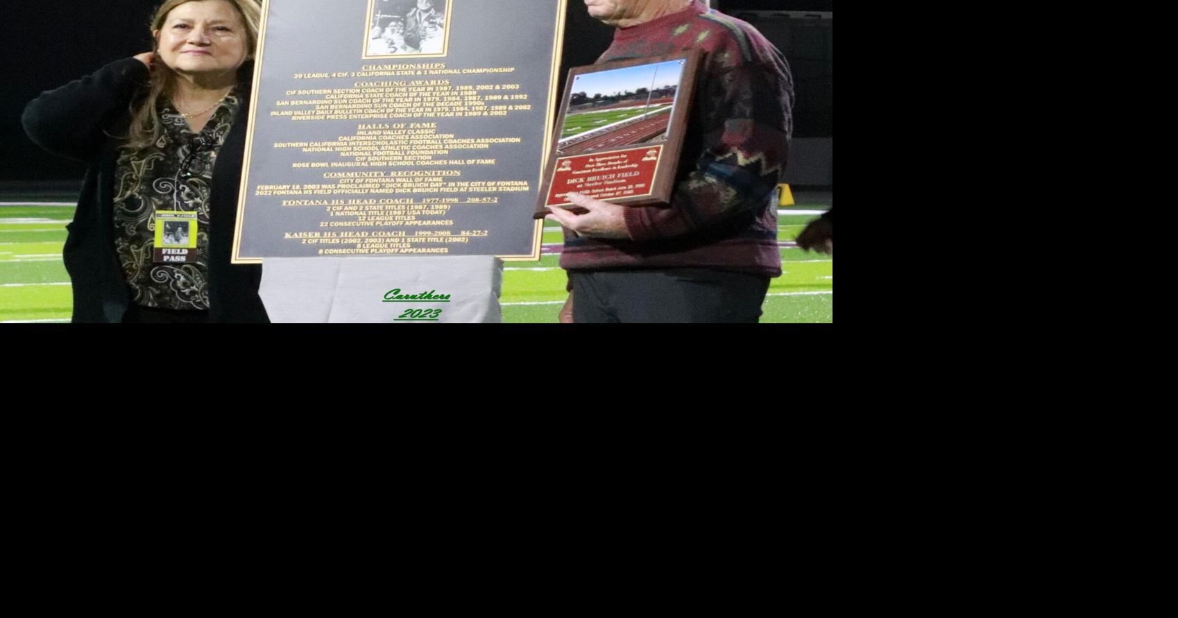 Ceremony is held for new Dick Bruich Field at Steeler Stadium; see ...