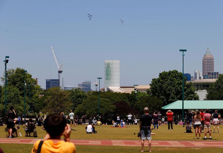 Photos: Blue Angels, Thunderbirds flyover DC, Baltimore, Atlanta to ...