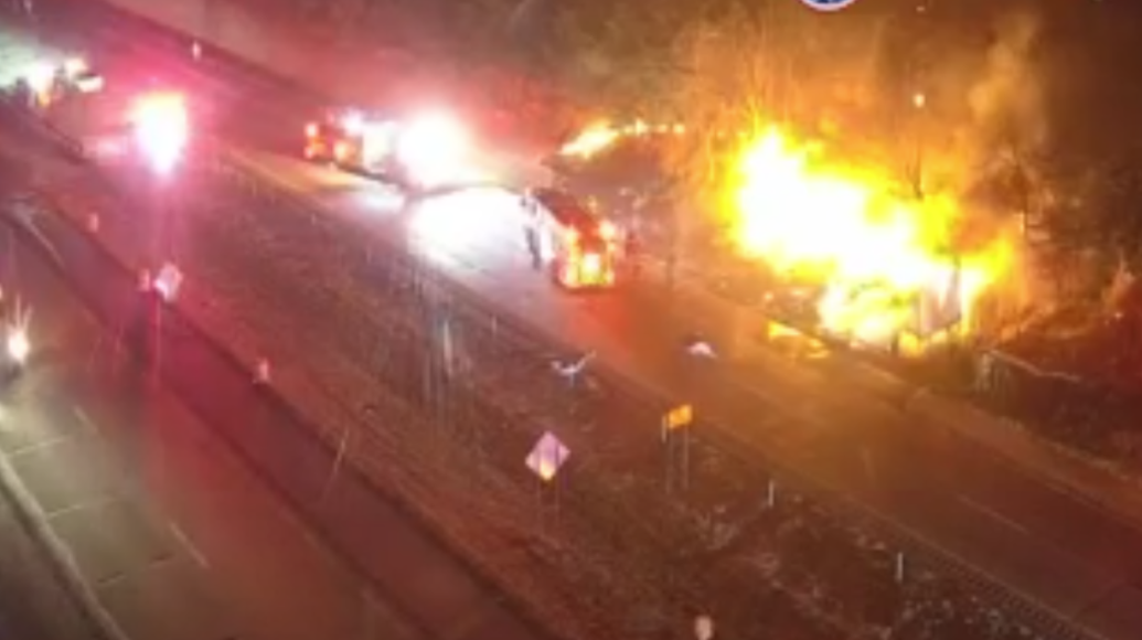 18-wheeler burst into flames on I-40 | News | fox13memphis.com
