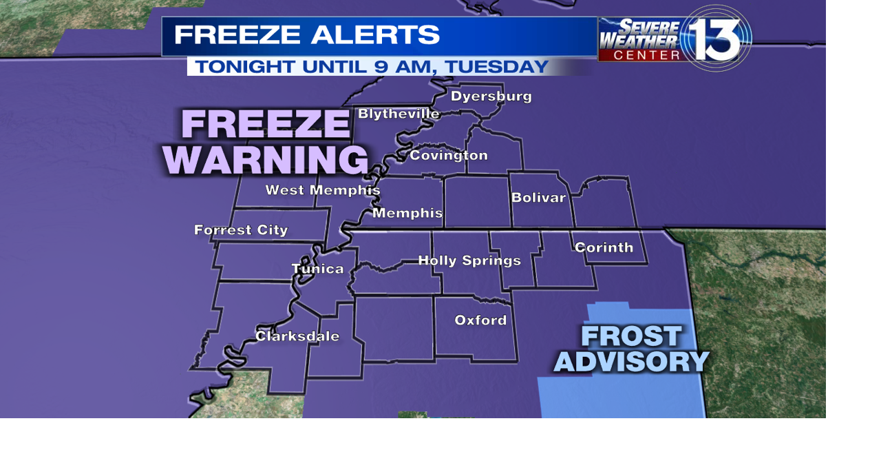 WATCH: Freeze Warning overnight as temps gradually rise again through ...
