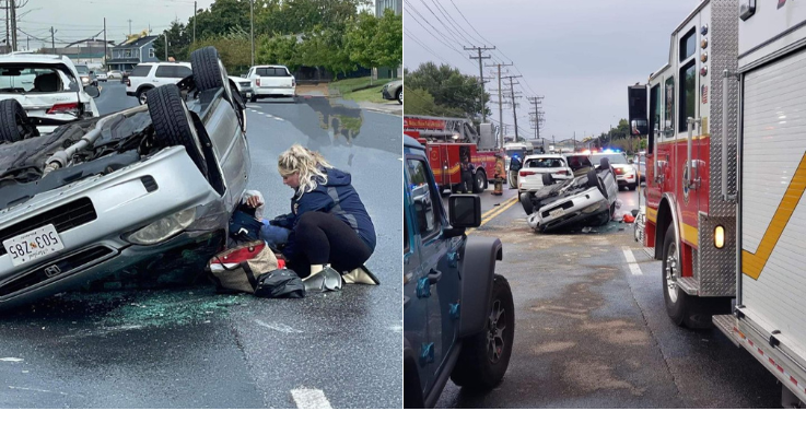 Pregnant Maryland Firefighter Rescues Person Trapped In Car Before