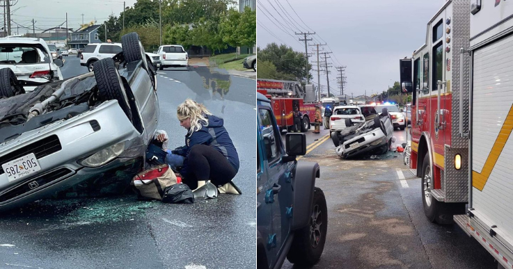 Pregnant Maryland Firefighter Rescues Person Trapped In Car Before