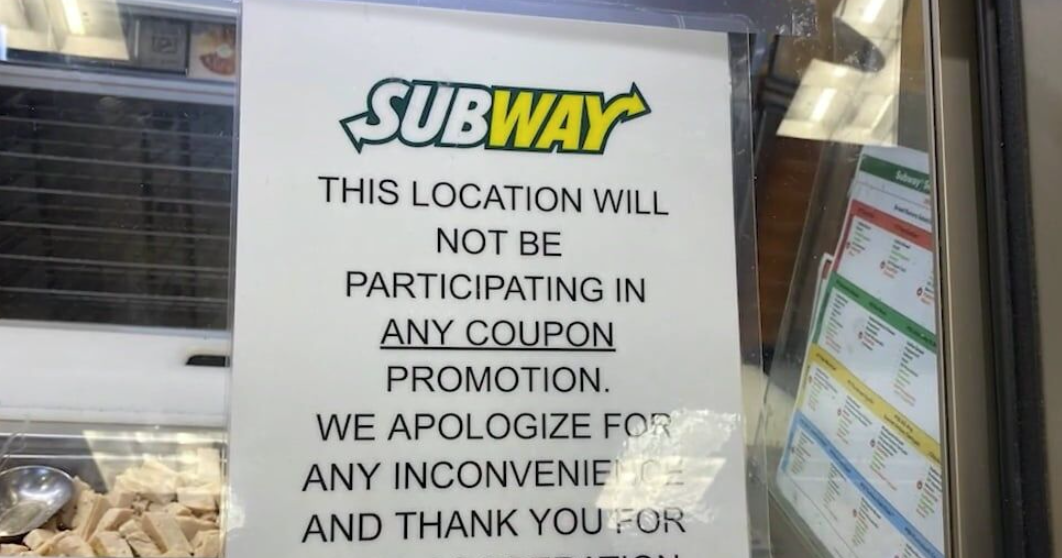 Why don't all Subway stores accept coupons? | News | fox13memphis.com