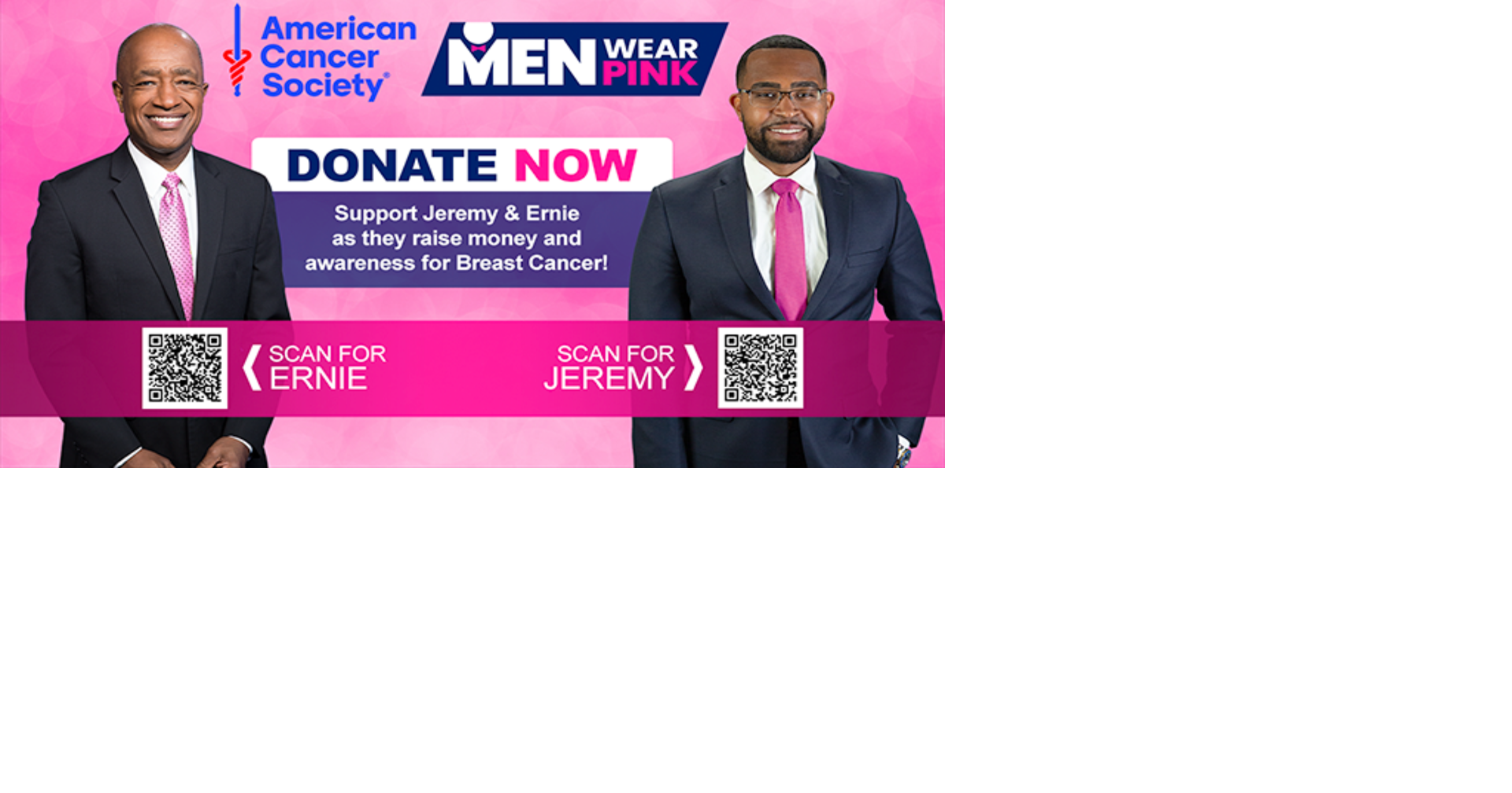 FOX13's Ernie Freeman and Jeremy Pierre join Men Wear Pink campaign ...