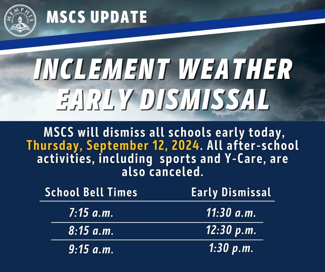 MSCS schools letting out early due to severe weather | Education ...