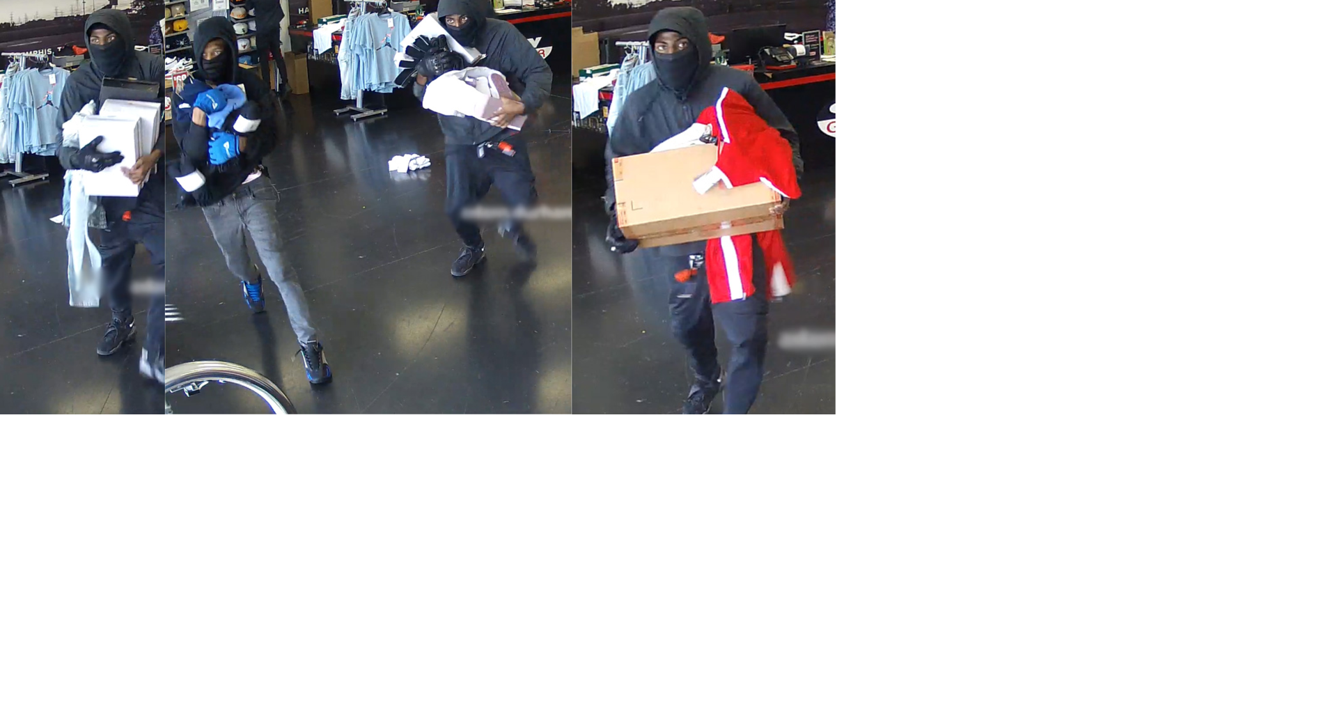 PHOTOS: Thieves run out of Memphis City Gear with stolen merchandise ...
