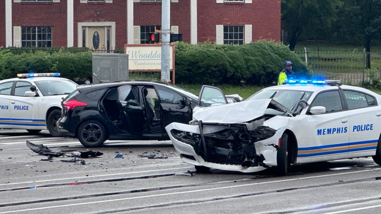 MPD squad car involved in crash on Winchester | News | fox13memphis.com