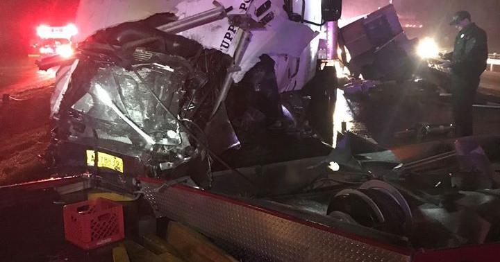Fire department shares photos of horrific accident involving fire truck ...