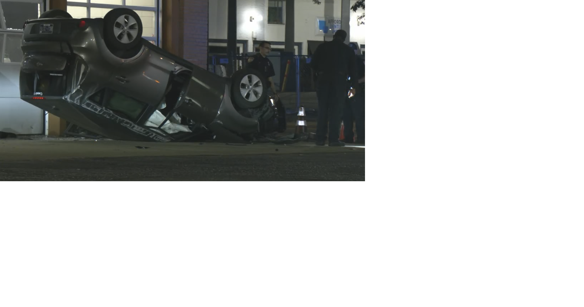 Car flips over during crash in East Memphis | News | fox13memphis.com