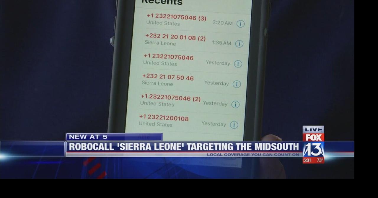 901, one of many area codes targeted in Sierra Leone "one ring" scam ...