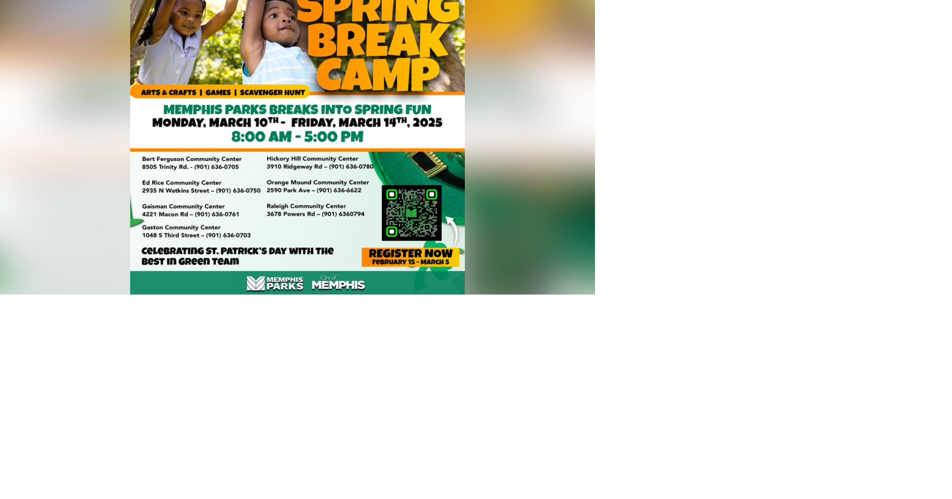 Memphis Parks Spring Break Camp registration begins | News ...