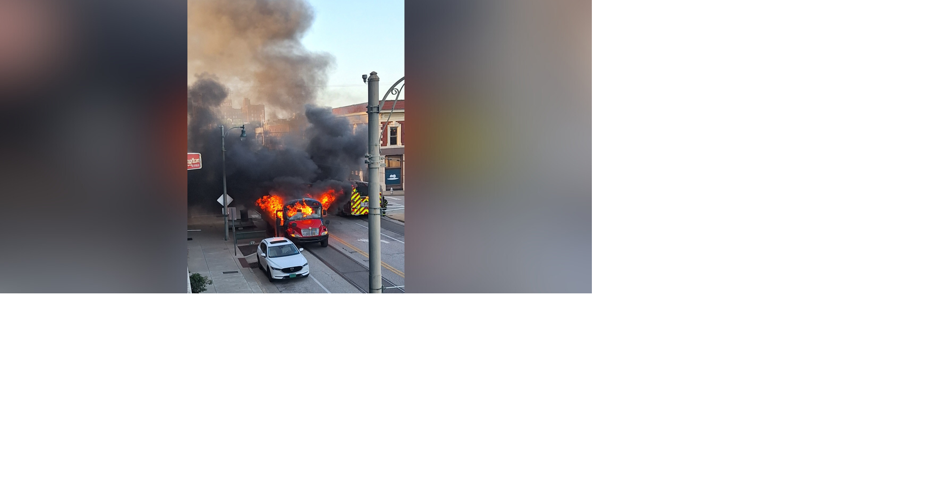 Video shows party bus catching on fire in Downtown Memphis | News ...