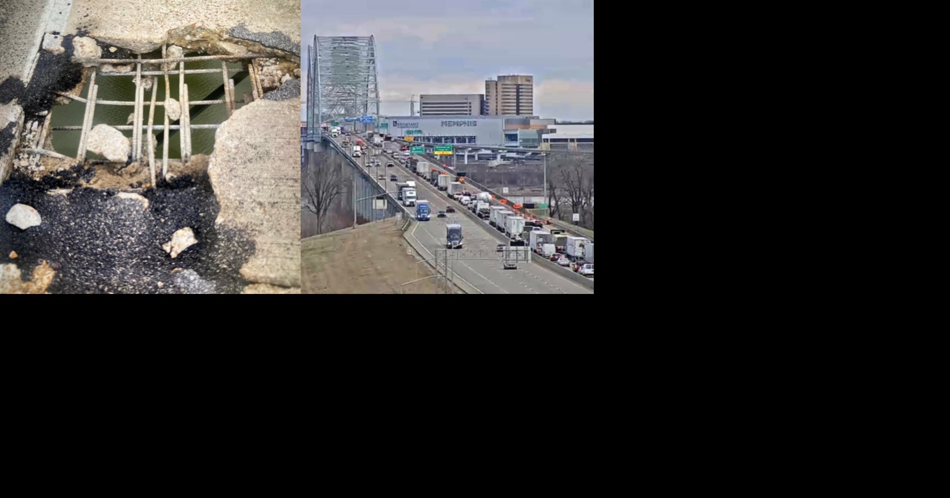 Lane closures on I-40 Mississippi River Bridge due to emergency bridge ...