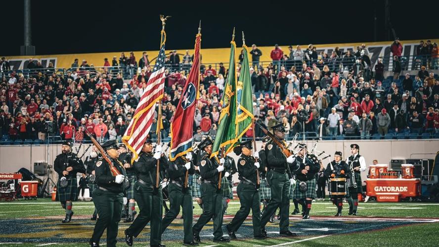 PHOTOS: Shelby County Sheriff's Office Color Guard performs at AutoZone ...