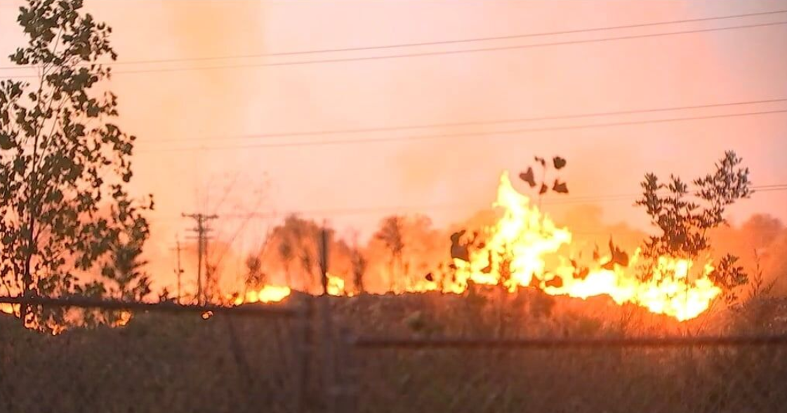 WATCH: Mulch fire burning in northeast Memphis | News | fox13memphis.com
