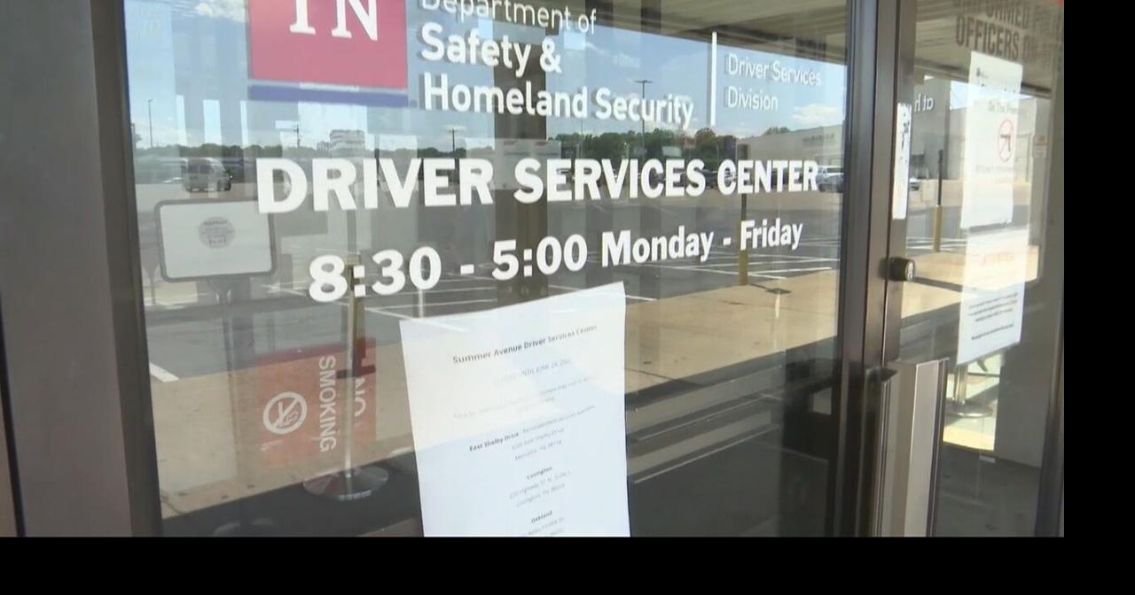 Some Driver Services Centers currently closed, including Summer Ave ...