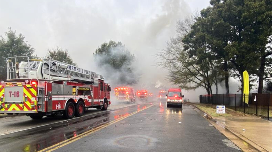 PHOTOS: Memphis Firefighters tackle blaze at house near the airport ...
