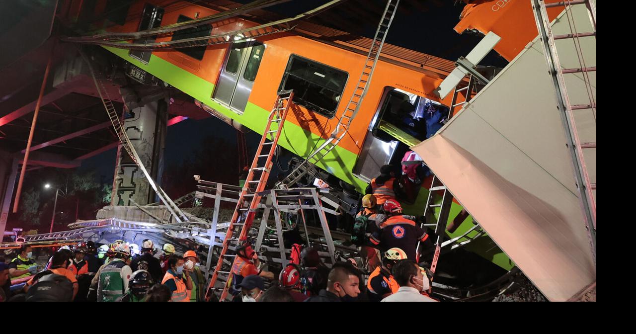 Mexico City metro collapse: 24 dead, dozens hurt as overpass, train ...
