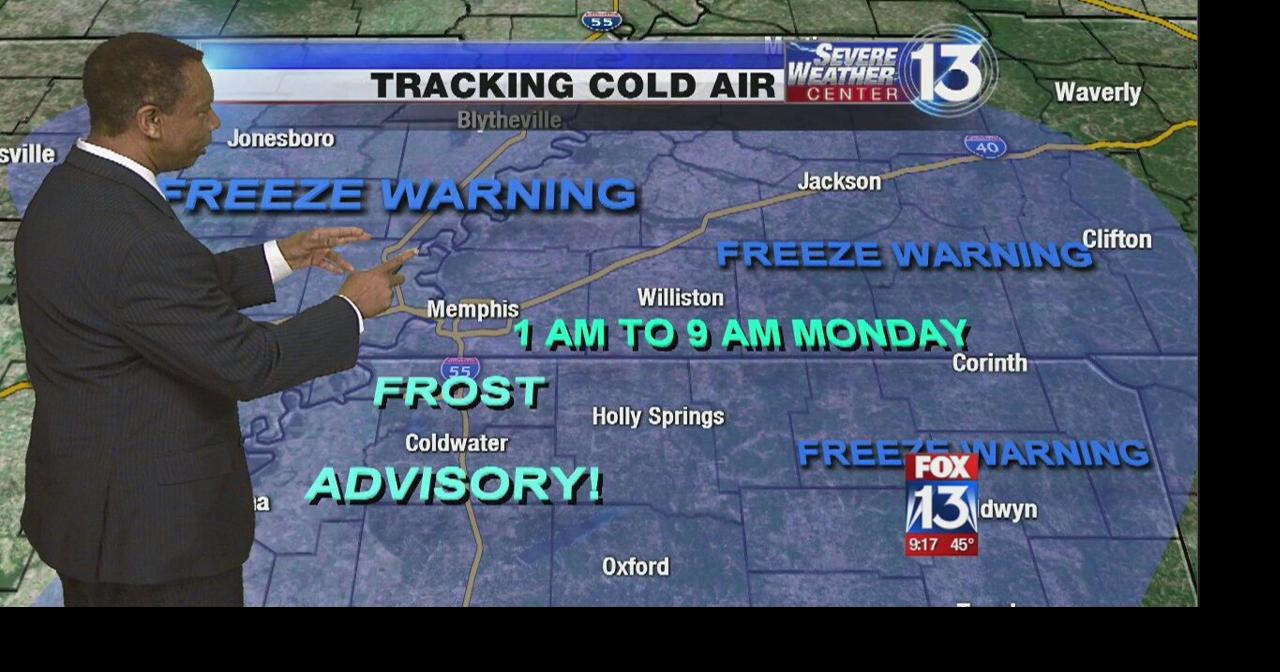 Memphis Weather: Freeze Warnings and Frost Advisories issued until ...