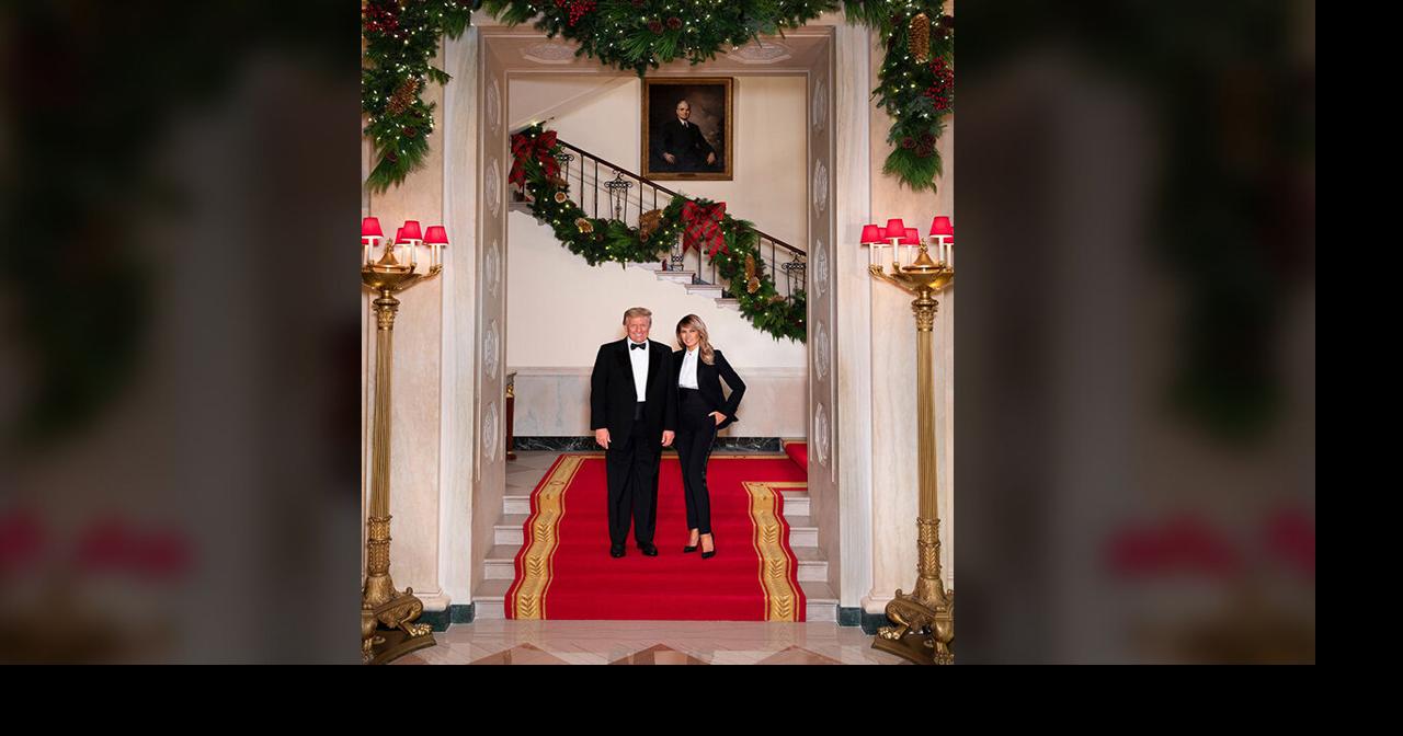 President Trump, first lady wear matching tuxedos for 2020 Christmas ...