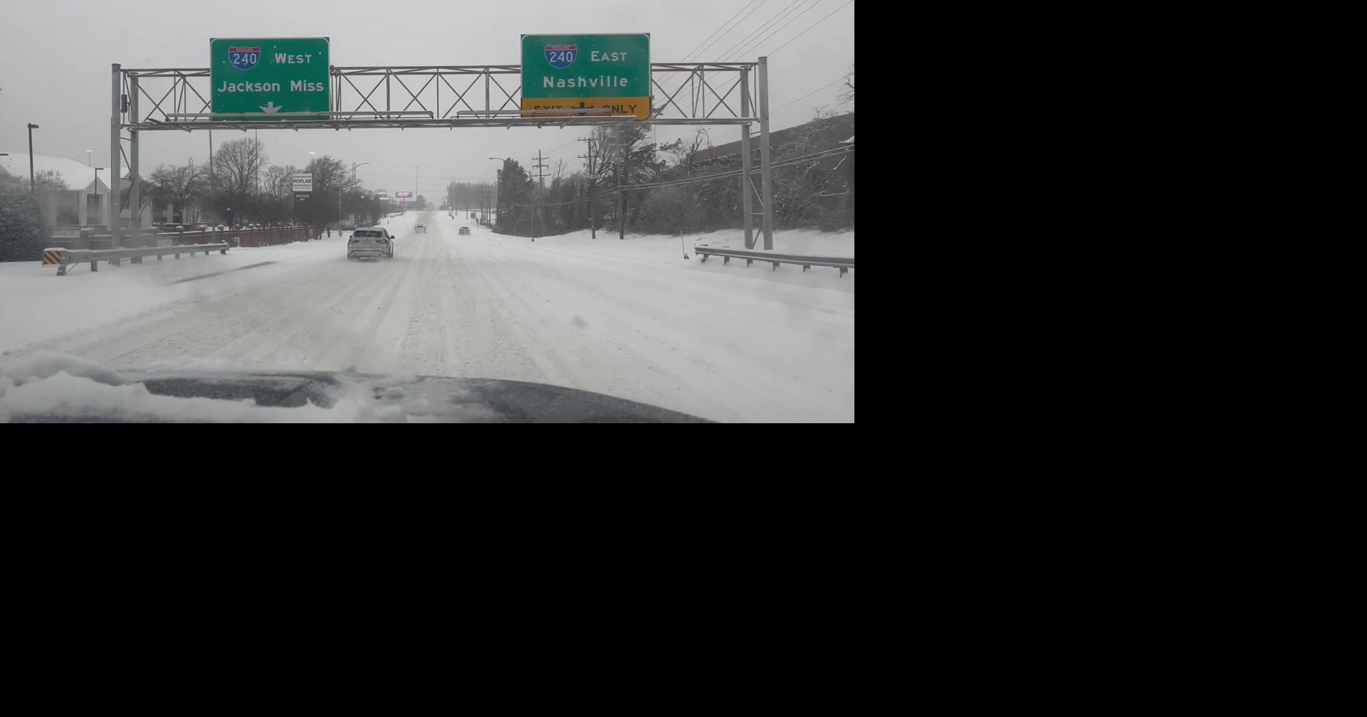 WATCH: Driving westbound on Poplar at I-240 in the snow | News ...