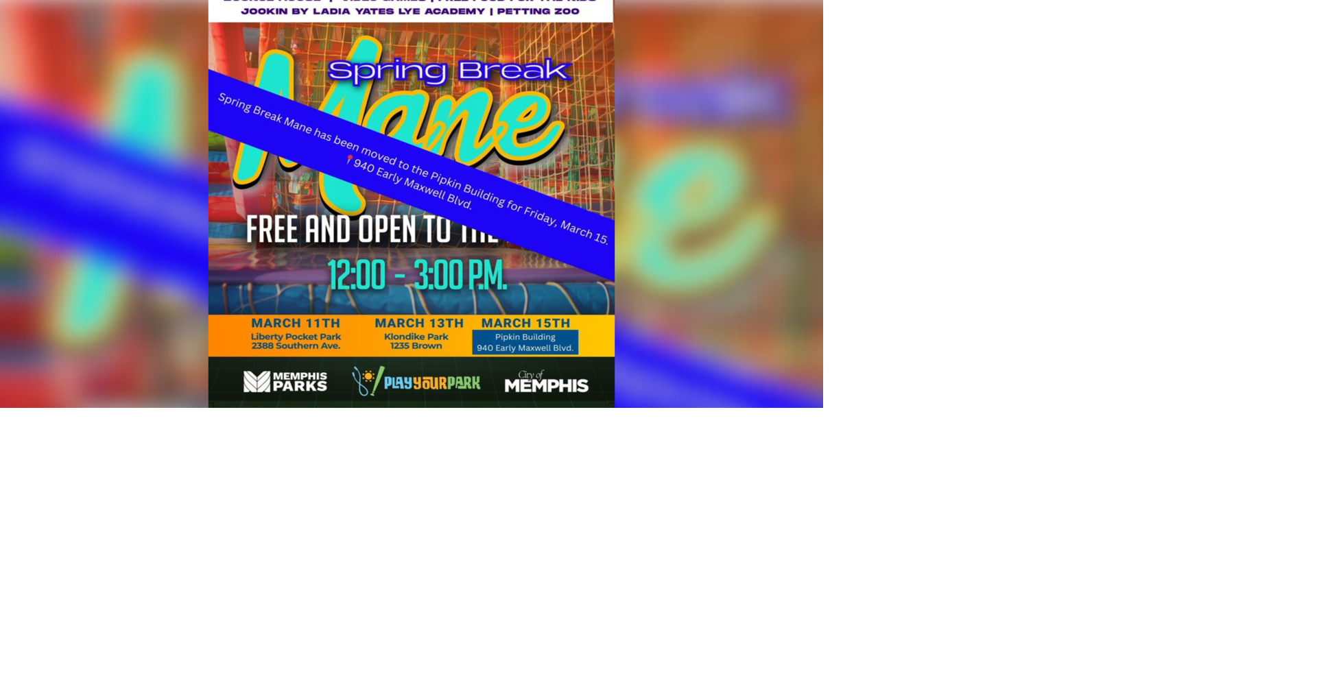 Spring Break Mane location changed due to inclement weather | News ...