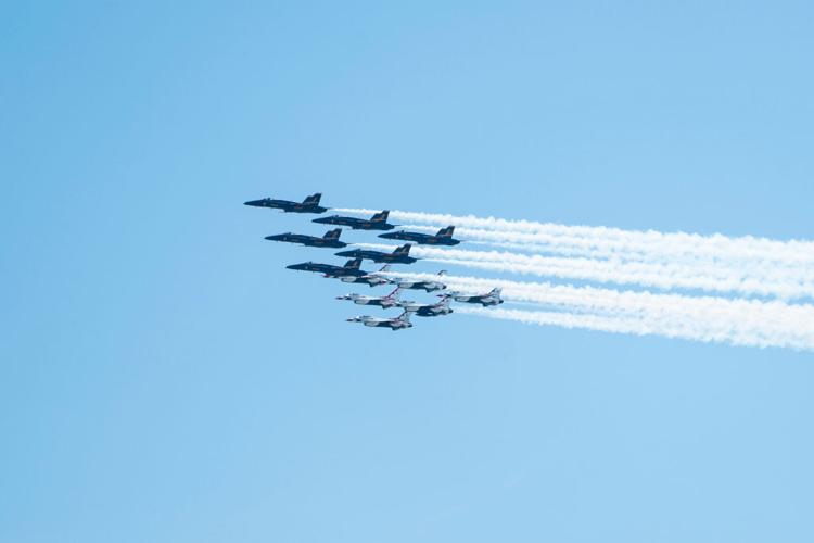 Photos: Blue Angels, Thunderbirds flyover DC, Baltimore, Atlanta to ...