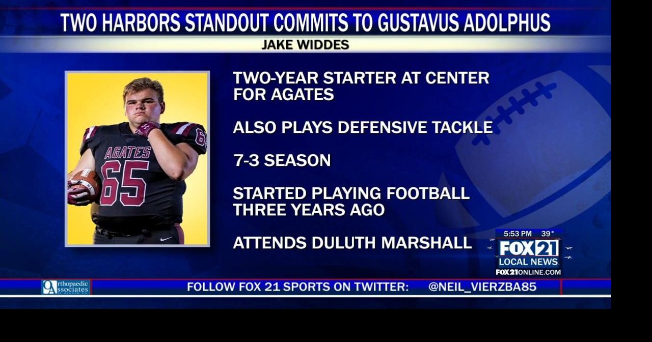 Two Harbors Center Jake Widdes to Play College Football at Gustavus ...