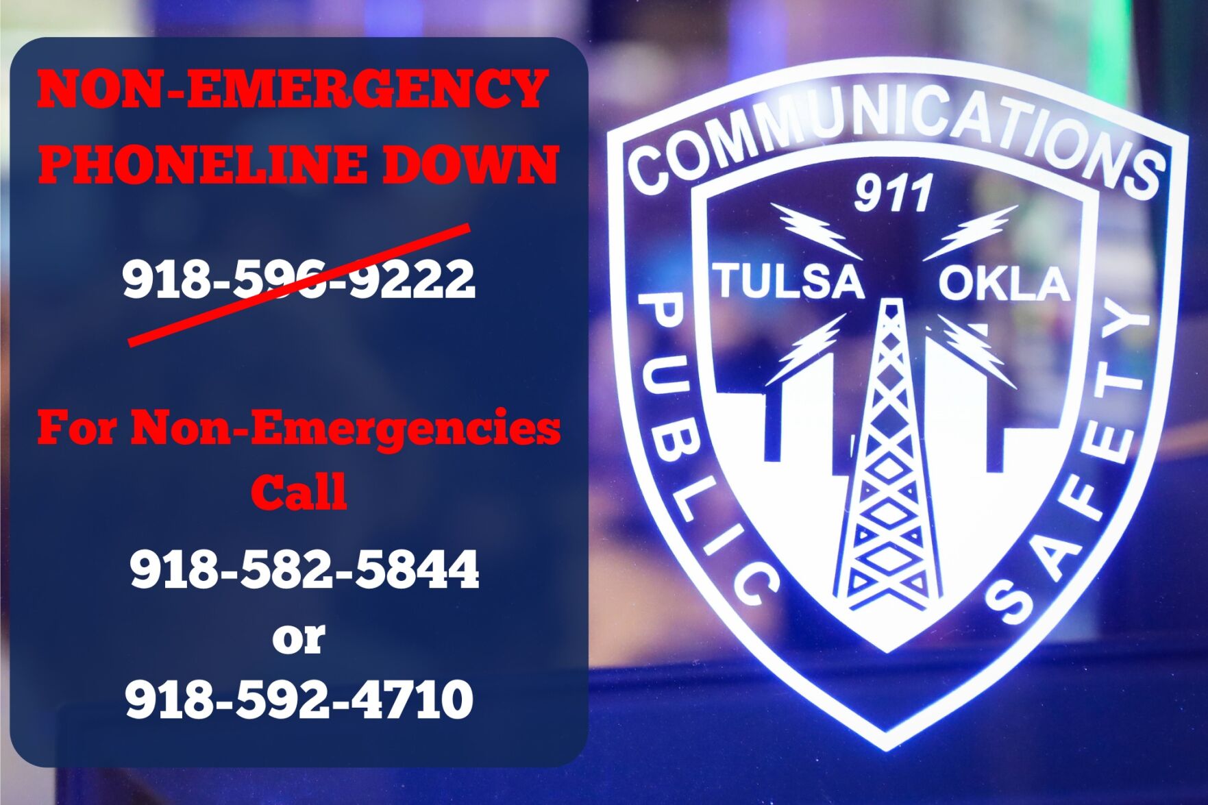 Tulsa Police non-emergency line down, TPD offers alternative number ...