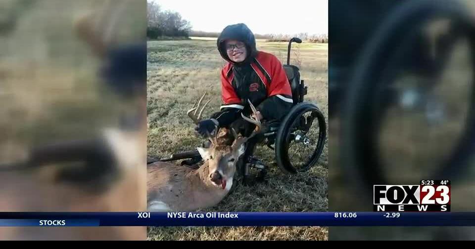 Oklahoma boy with spina bifida shoots 10-point buck for first deer kill ...