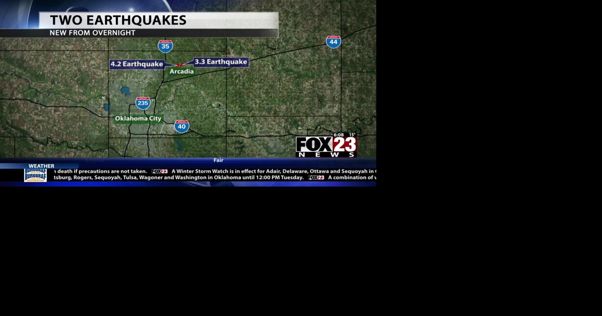 Video: USGS records multiple earthquakes in Central Oklahoma | News ...