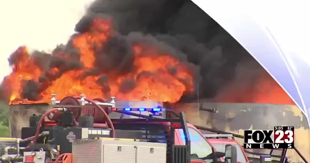 Lightning strike causes small tank battery fire near Mounds | News ...